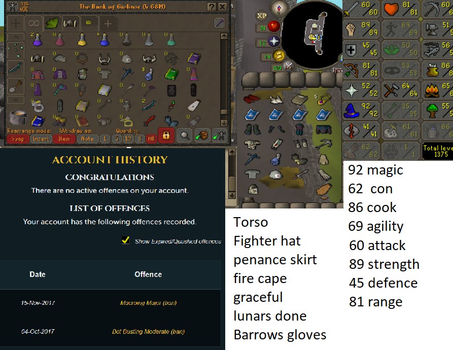 Berserker pure [92 mage 89str 60 att] [B gloves,fcape,torso] | Sell ...
