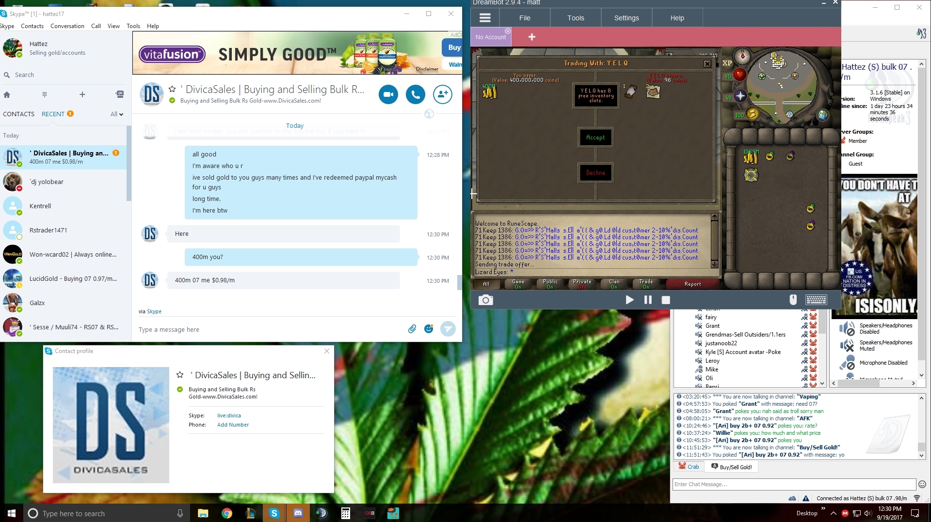 Odds of RWT Ban | Page 2 | Sell & Trade Game Items | OSRS Gold | ELO