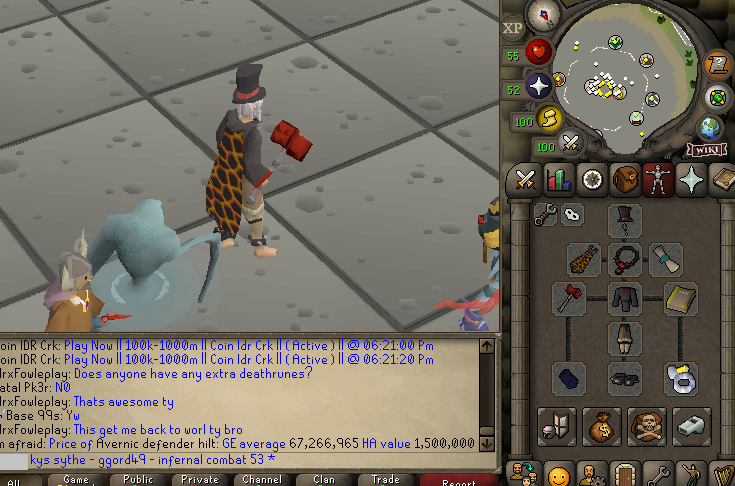 [Infernal cape] obby combat 53 baby pure [Original email & original ...