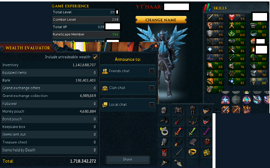 [$300 Donor] [Vouched] [End game RS3 main] [EOF - SGB] | Sell & Trade ...