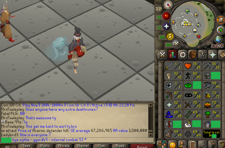 [Infernal cape] obby combat 53 baby pure [Original email & original ...