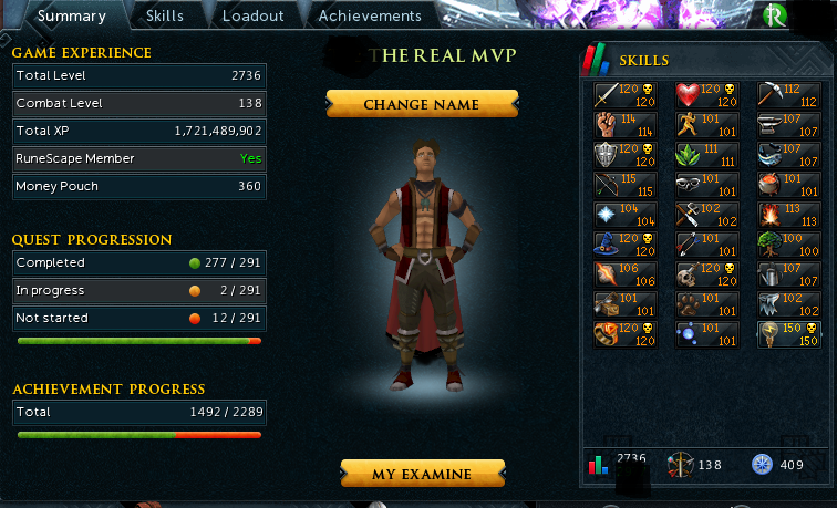 Selling ex comped rs3 account 168 days membership | Sell & Trade Game ...